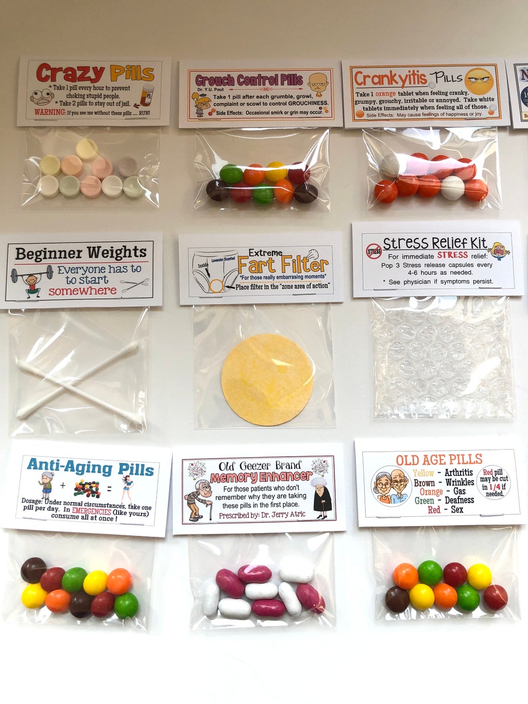 YOU CHOOSE 2 Gag Gift Bags, Hilarious Birthday, White Elephant ,silly ...