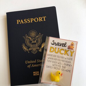 TRAVEL DUCKY Mini Adorable DUCK, Good Luck Charm, Safe Travels, Tiny ...