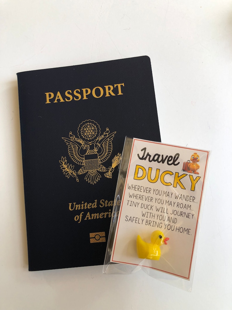 TRAVEL DUCKY Mini Adorable DUCK, Good Luck Charm, Safe Travels, Tiny ...