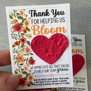 THANK YOU for Helping Us BLOOM - Bloomin' Plantable Seed Paper Gift ...