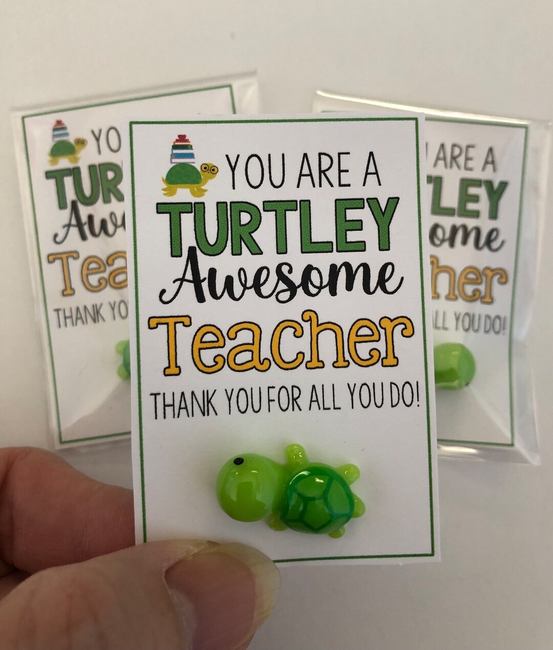 You Are a TURTLEY AWESOME TEACHER, Tiny Turtle Good Luck Charm, School ...