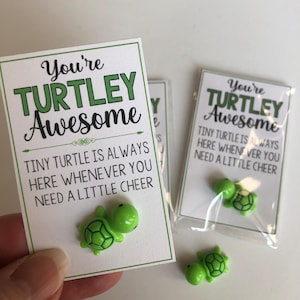 You're TURTLEY AWESOME - Tiny Turtle Good Luck Charm, Lucky Charm ...
