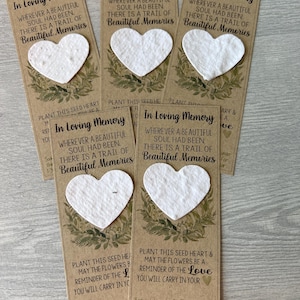 In LOVING MEMORY -bloomin' Plantable Seed Heart Bookmarks, Recycled ...