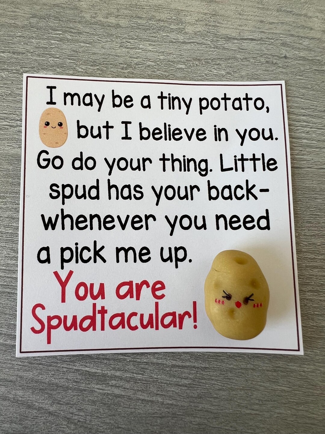 You Are SPUDTACULAR! -mini Potato Good Luck Charm, Lucky Spud -sweet ...