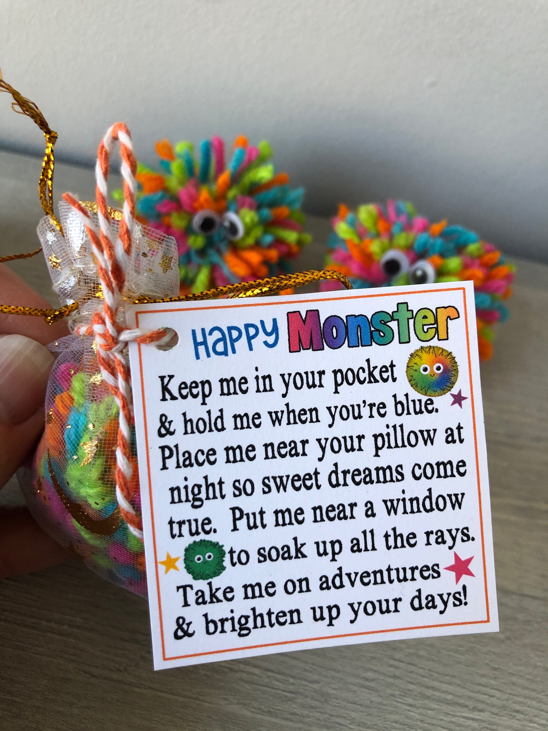 HAPPY MONSTER - Sweet Thoughts Gift Bag, Kids, Children, Anxiety ...