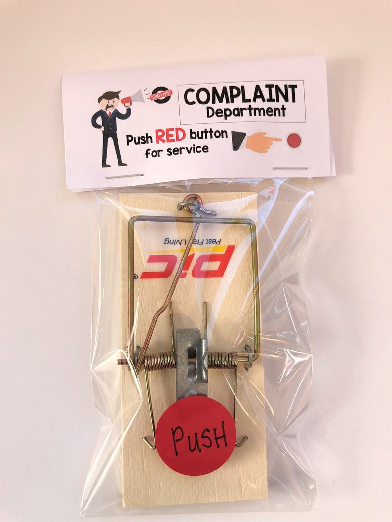 COMPLAINT Department -mouse Trap Joke- Office Funny Gag Gift Bags ...