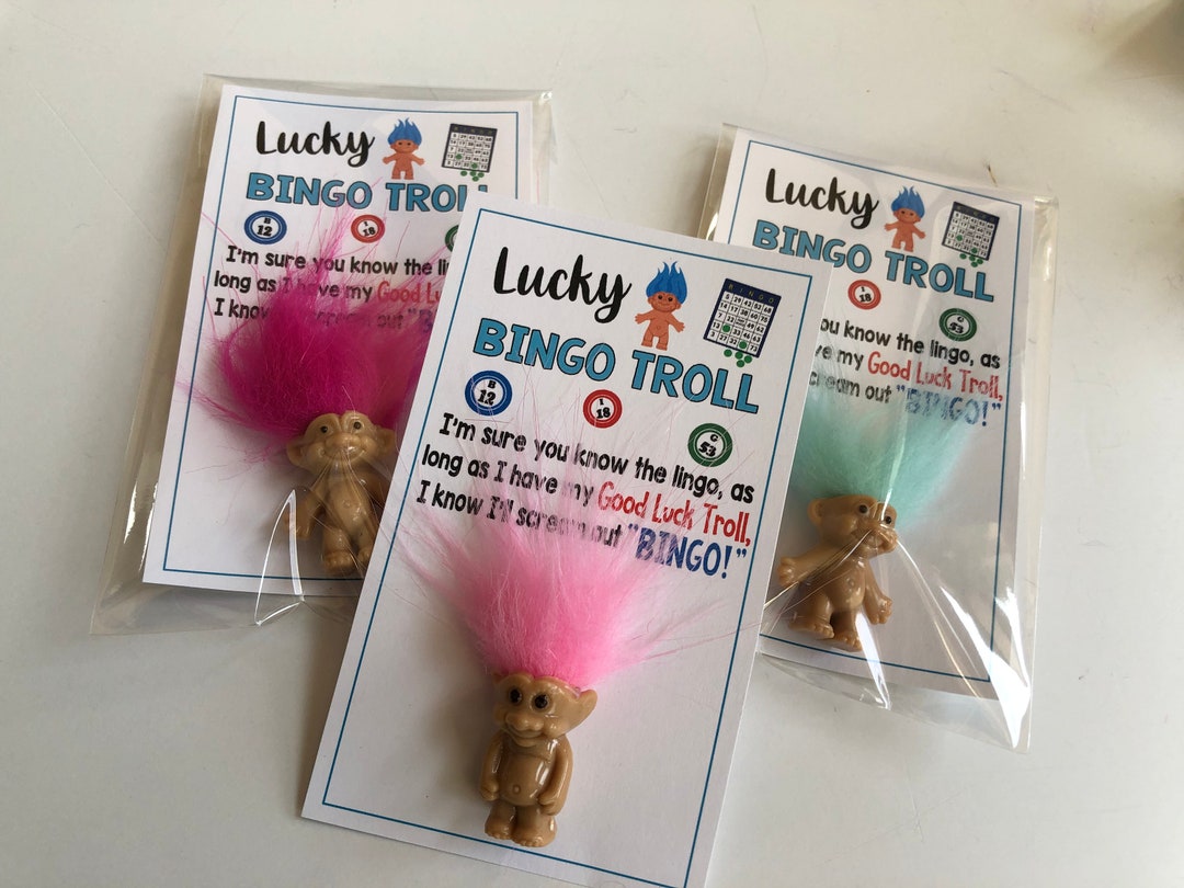 LUCKY BINGO TROLL - Adorable Good Luck Mini Troll Charm Doll - Bingo ...