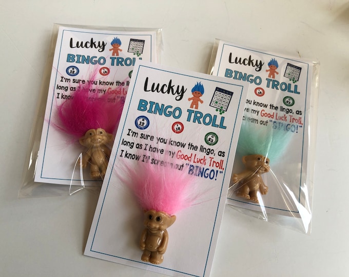 LUCKY BINGO TROLL - Adorable Good Luck Mini Troll Charm Doll - Bingo ...