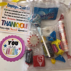 EMPLOYEE TREAT Kit -sweet Thoughts Goody Bag, Happy Birthday, Friends ...