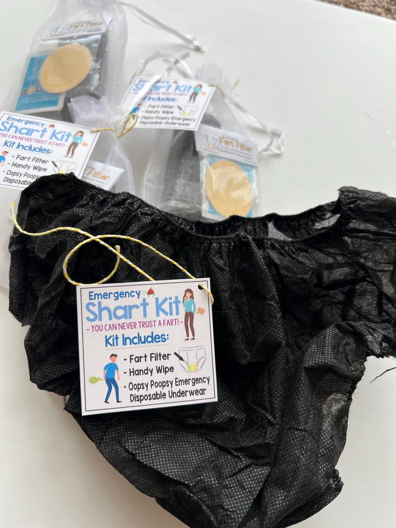 EMERGENCY SHART KIT, Hillbilly Joke, Funny Gag Gift Bags , Silly Prank ...