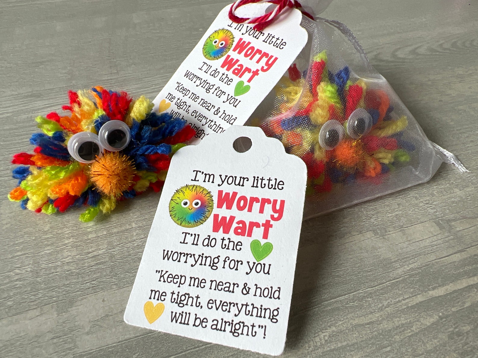 WORRY WART sweet Thoughts Gift Bag, Kids, Children, Anxiety, Calming ...