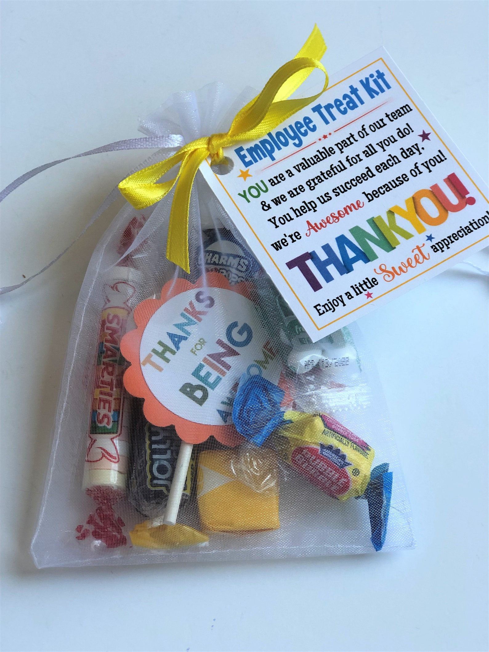 EMPLOYEE TREAT Kit sweet Thoughts Goody Bag Happy Birthday - Etsy