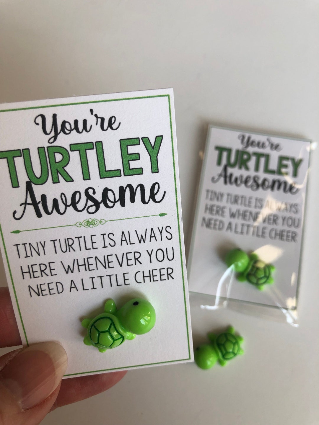 You're TURTLEY AWESOME Tiny Turtle Good Luck Charm - Etsy