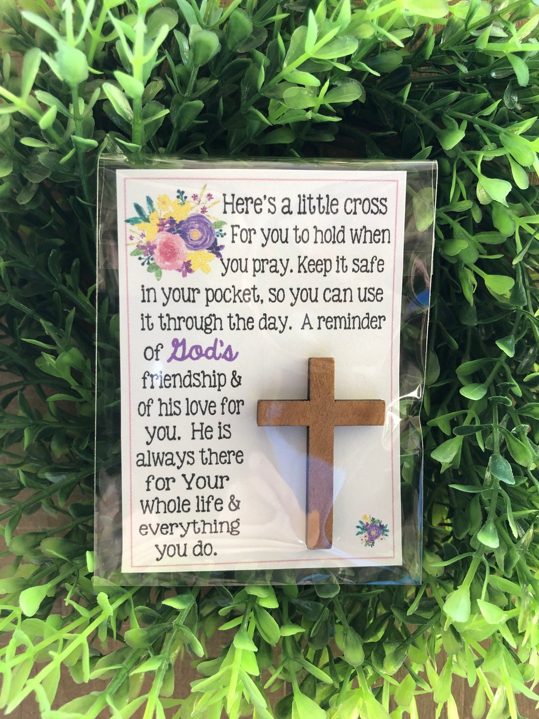 CROSS - PRAYER Handheld Charm- Sweet Thoughts Gift, Mom, Friend ...