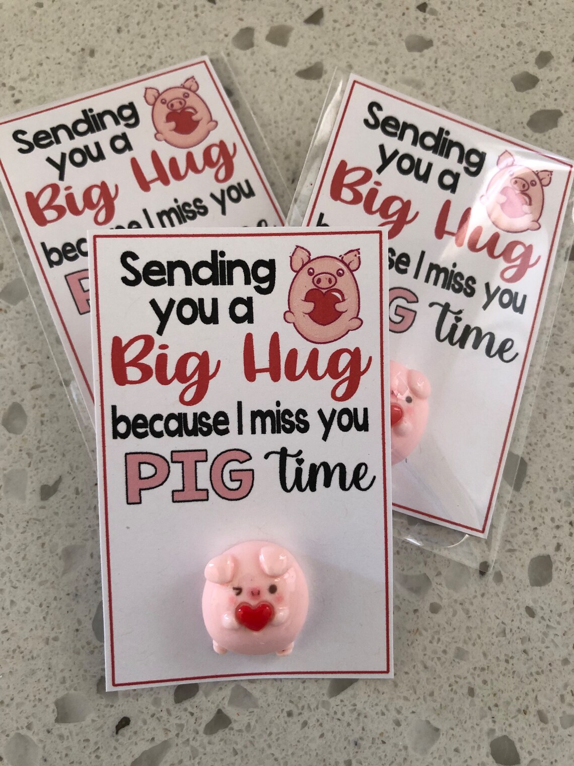 Missing You PIG TIME!- Mini Piggy Good Luck Charm, Tiny Hog Pig Gift ...