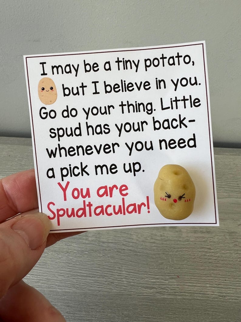 You Are SPUDTACULAR! -mini Potato Good Luck Charm, Lucky Spud -sweet ...