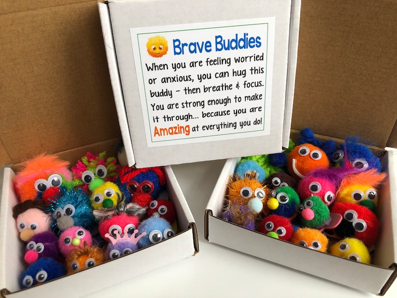 BRAVE BUDDIES -box Filled With Critter Poms and Cute Poem Teacher ...