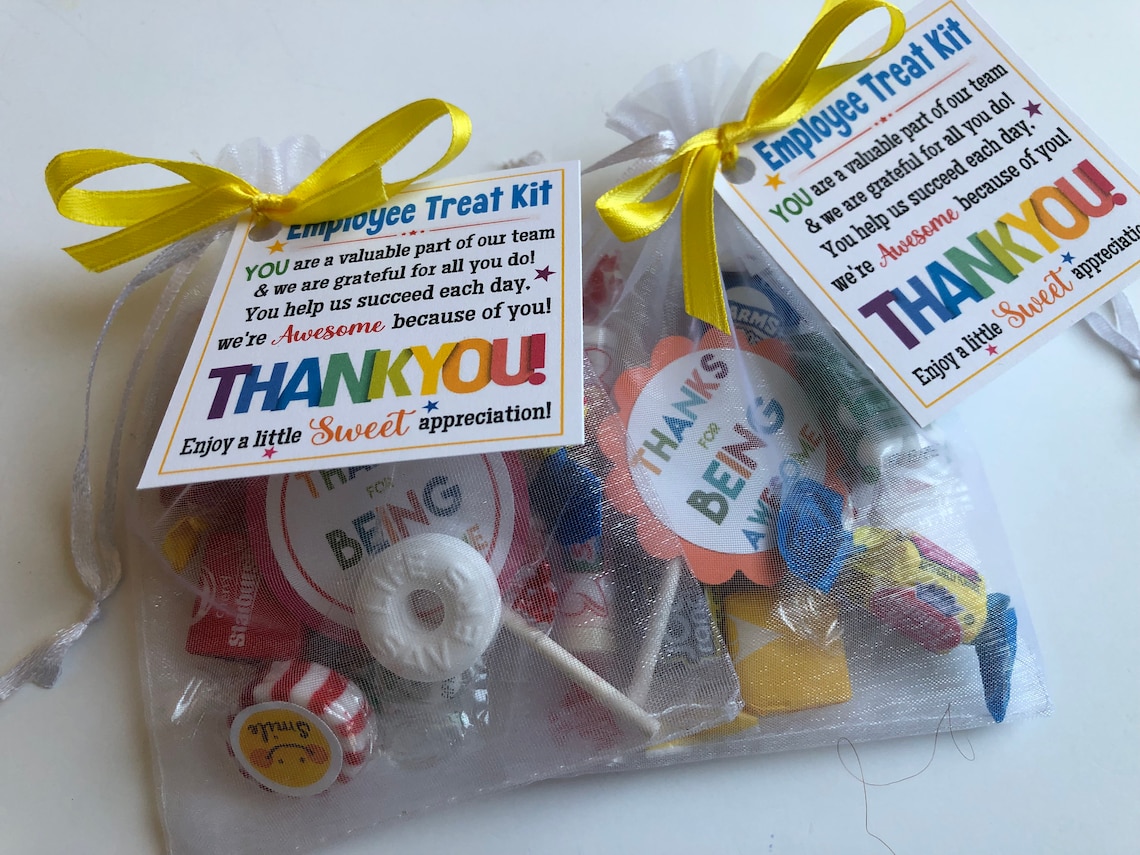 EMPLOYEE TREAT Kit sweet Thoughts Goody Bag Happy Birthday | Etsy