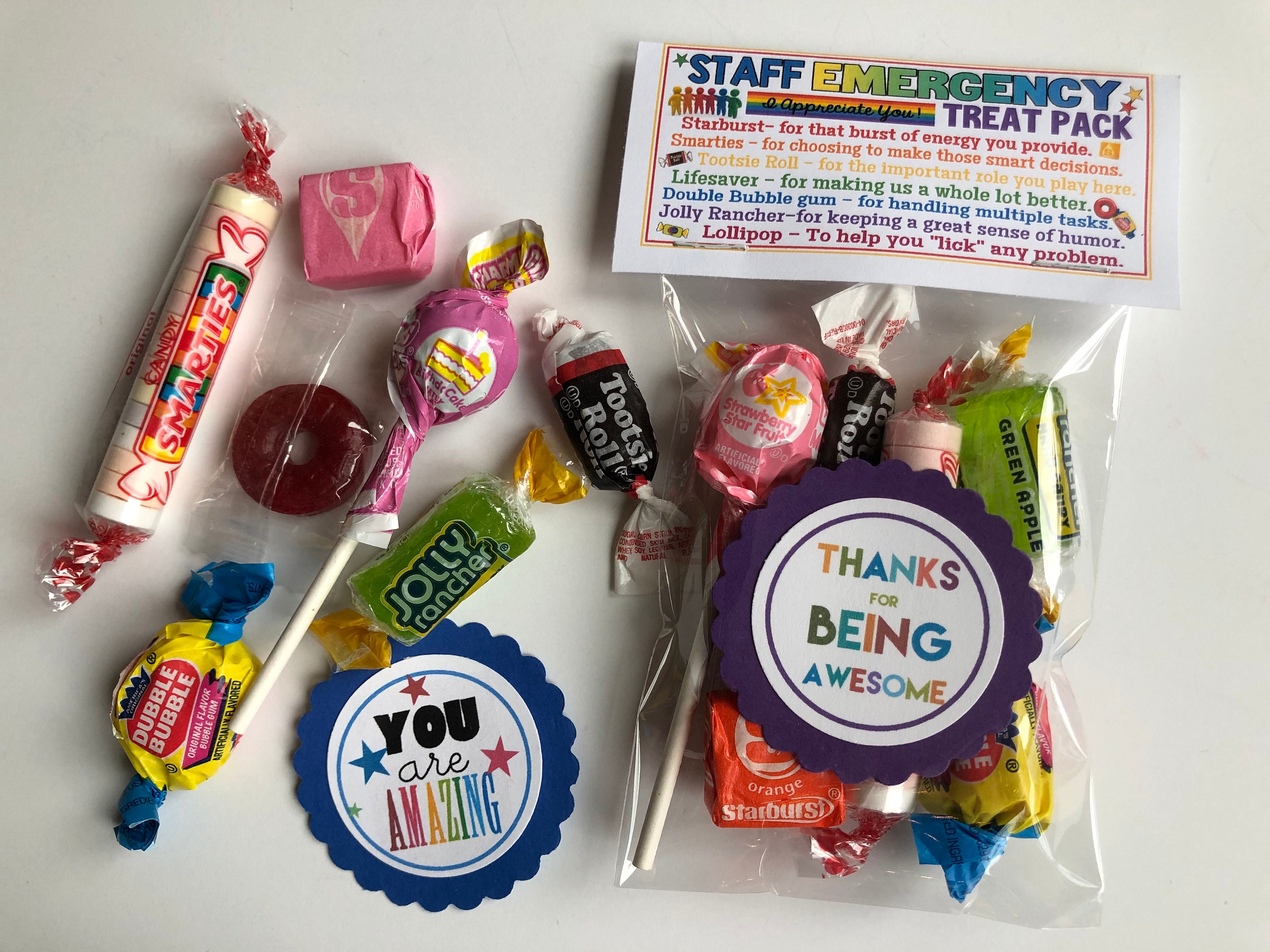 STAFF Emergency Treat Pack sweet Thoughts Goody Bag Happy - Etsy