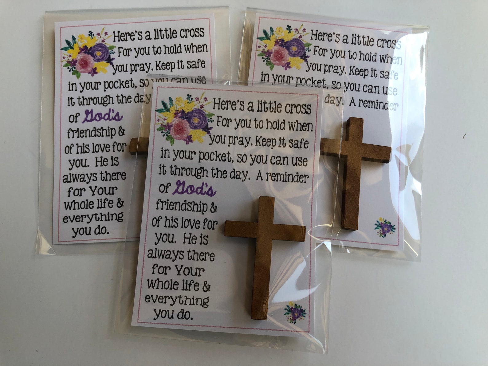 CROSS PRAYER Handheld Charm Sweet Thoughts Gift Mom - Etsy