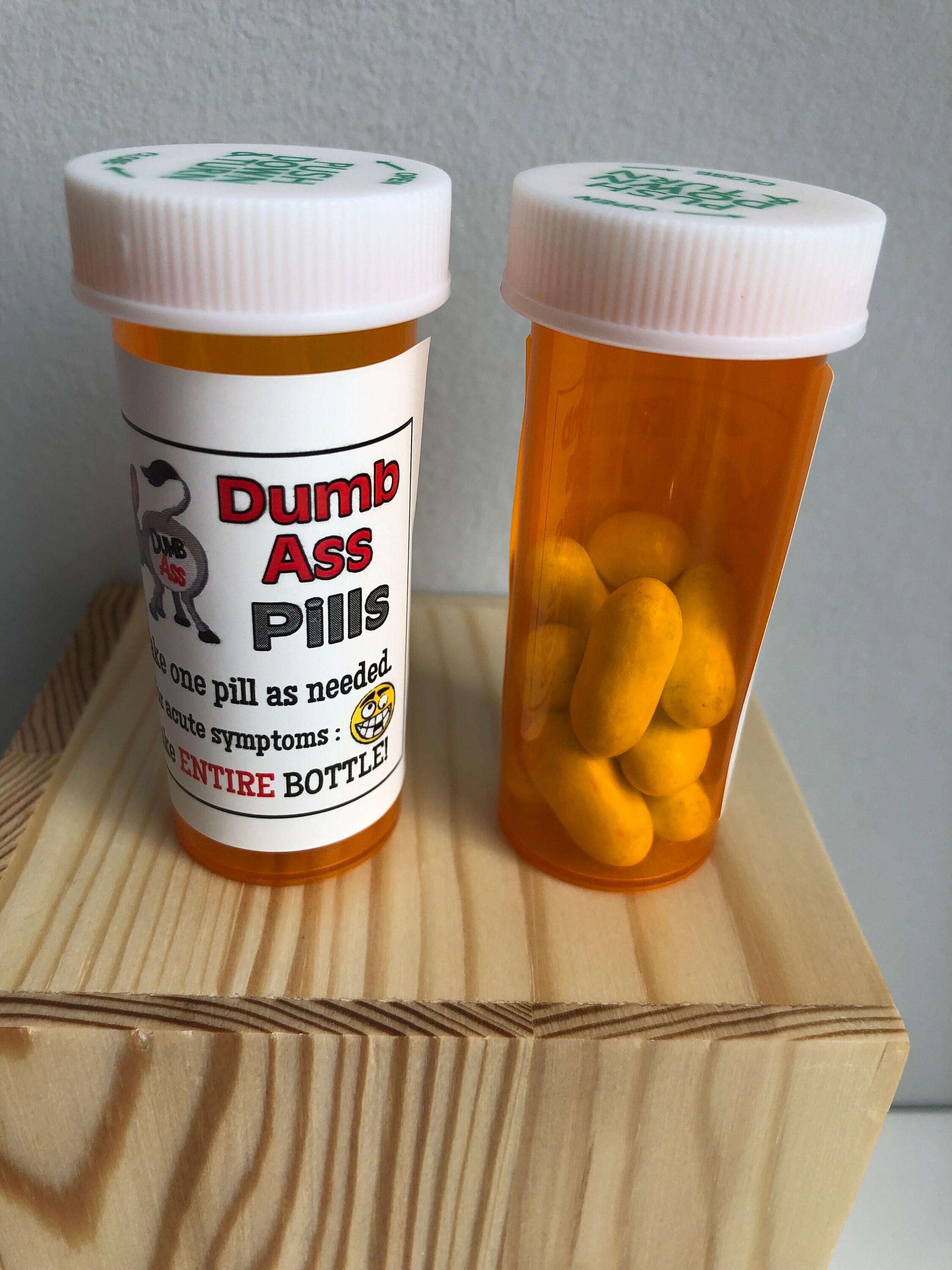 DUMB ASS Pills gag Gift Medicine Pill Bottle Funny Gifts - Etsy