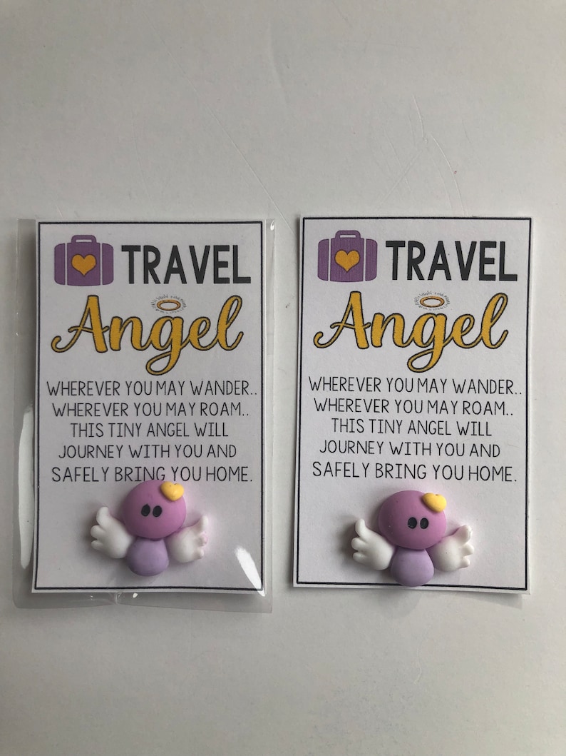 TRAVEL ANGEL Mini Adorable Angel, Good Luck Charm, Safe Travels, Tiny ...