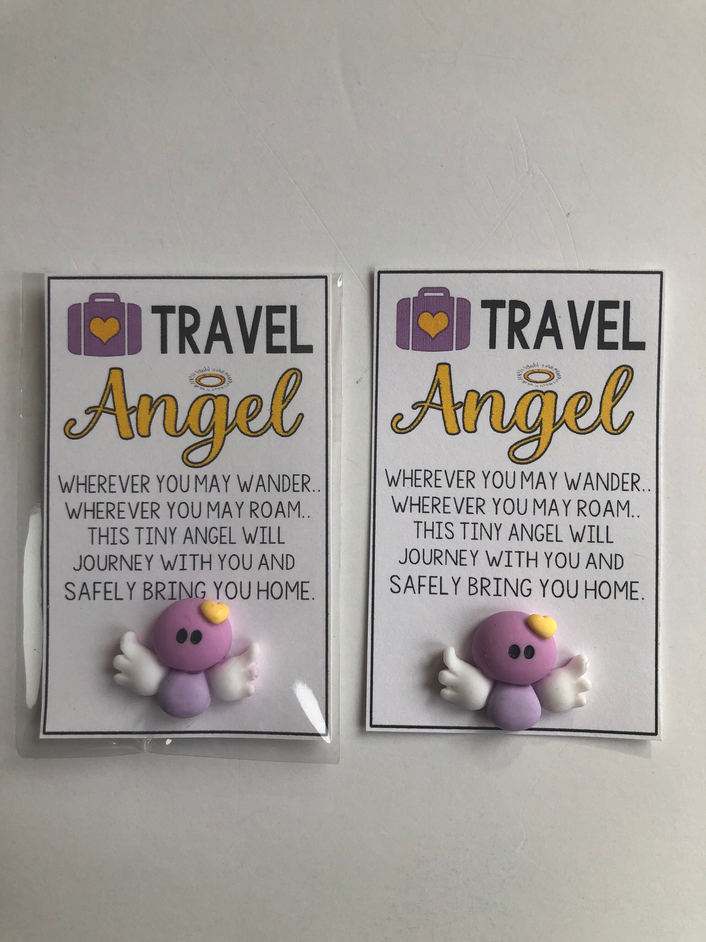 TRAVEL ANGEL Mini Adorable Angel, Good Luck Charm, Safe Travels, Tiny ...