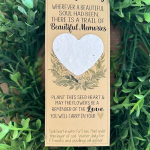 In LOVING MEMORY bloomin' Plantable Seed Heart Bookmarks, Recycled ...