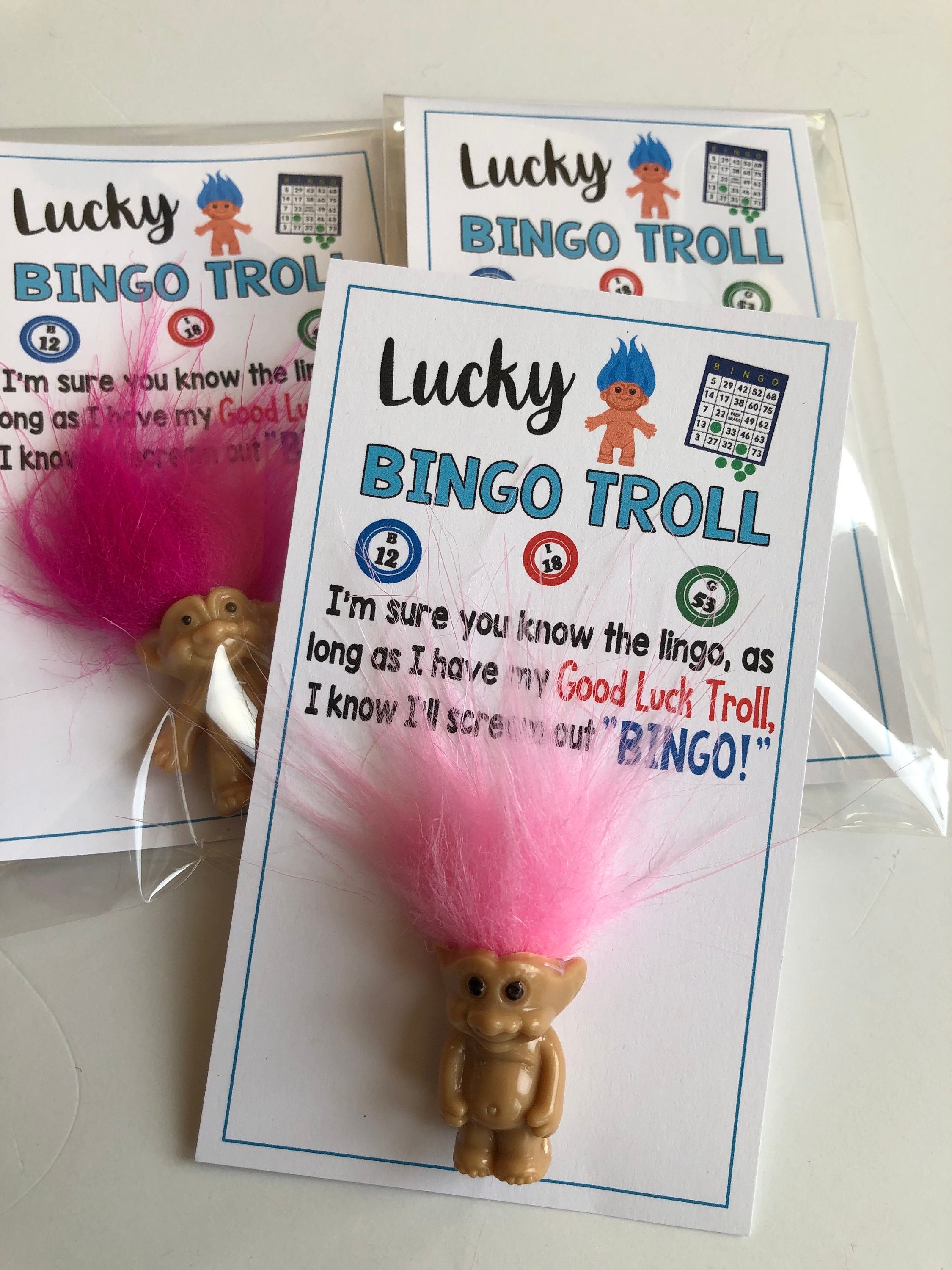 LUCKY BINGO TROLL - Adorable Good Luck Mini Troll Charm Doll - Bingo ...