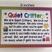 QUIET CRITTERS XL Rainbow Box Filled With Poem & Poms Teacher Resource ...