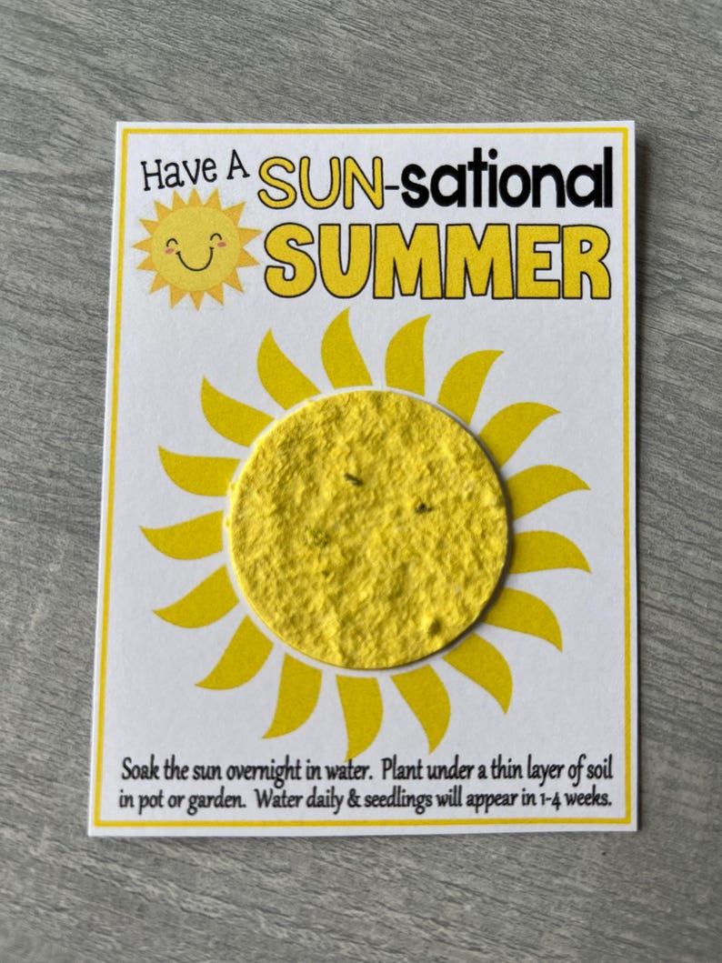 Have a Sun-sational Summer or Sending SUNSHINE -teacher Gifts or ...