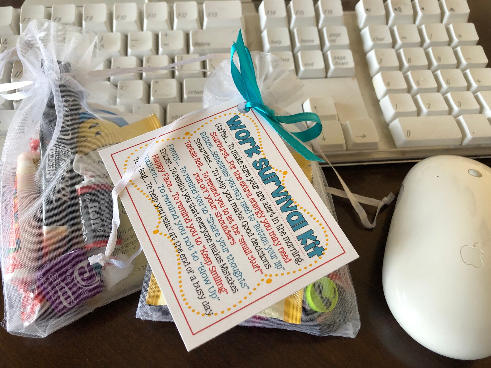 WORK Survival Kit sweet Thoughts Goody Bag Happy Birthday - Etsy