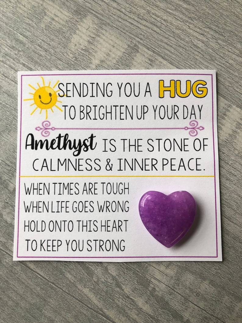 Sending You a Hug - Purple Amethyst- Small - Sweet Thoughts Gift, Mom ...