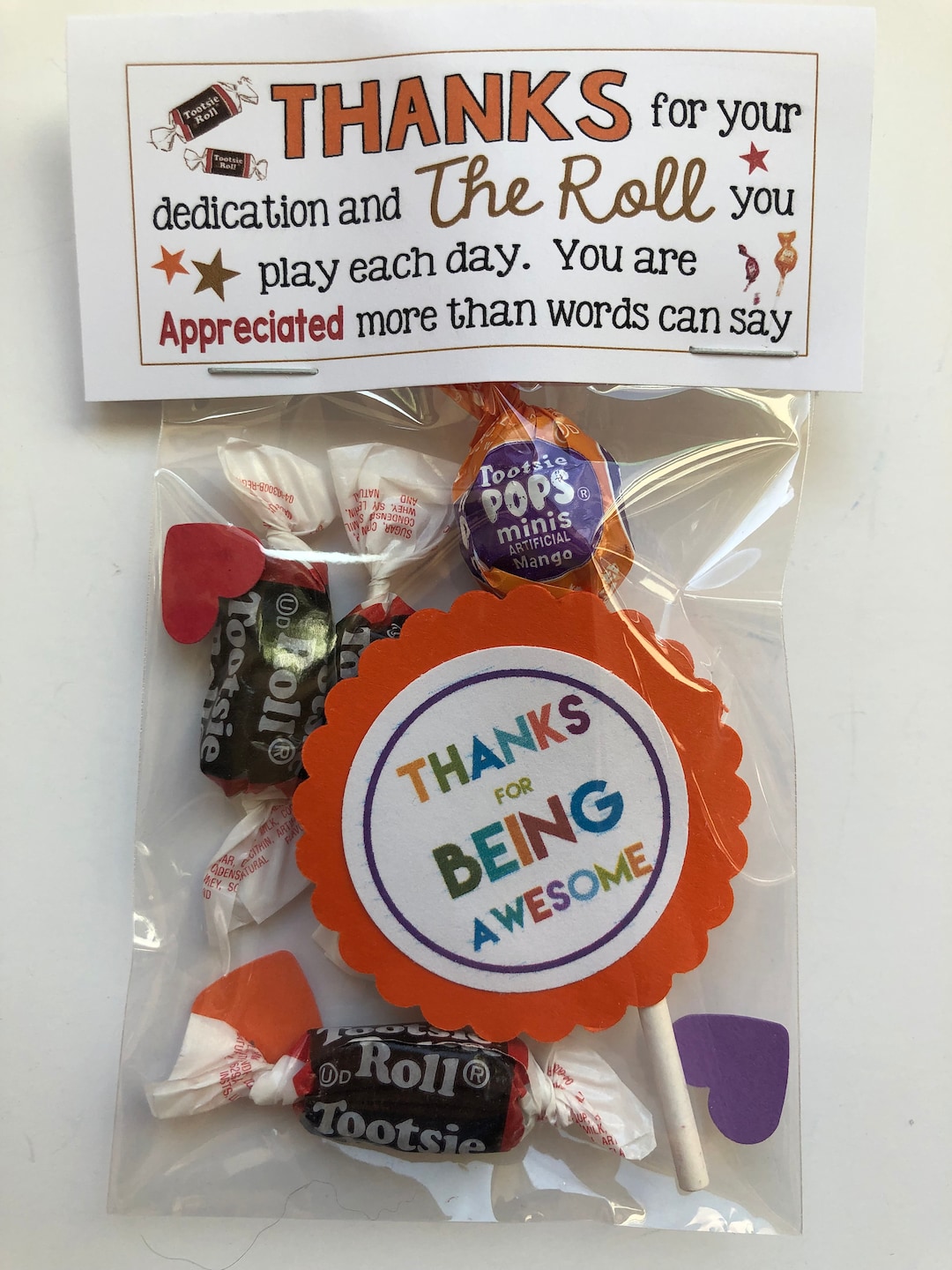Thanks for the ROLL You Play -sweet Thoughts Goody Bag, Team Building ...