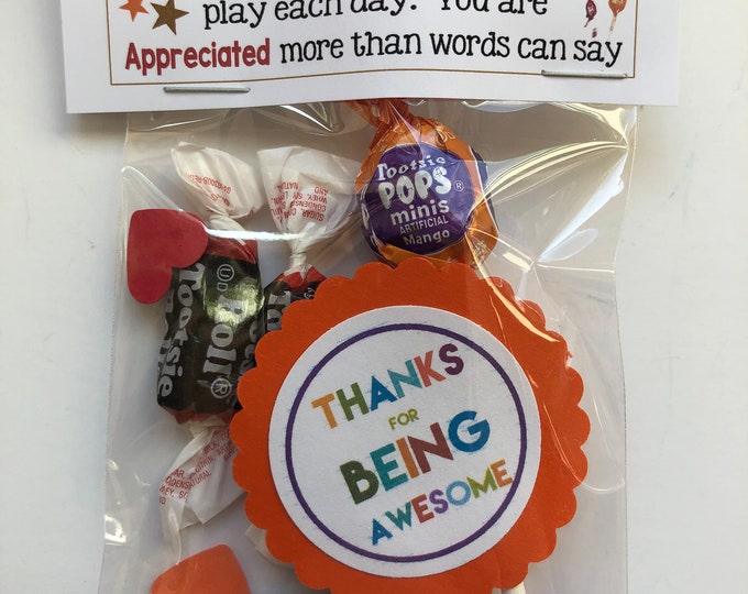 Thanks for the ROLL You Play sweet Thoughts Goody Bag Team - Etsy
