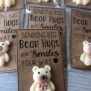 Sending Big BEAR HUGS and Smiles, Tiny Bear Good Luck Charm Gift Bag ...