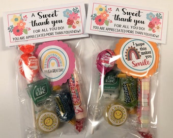 THANK YOU sweet Thoughts Goody Bag Birthday Friends - Etsy