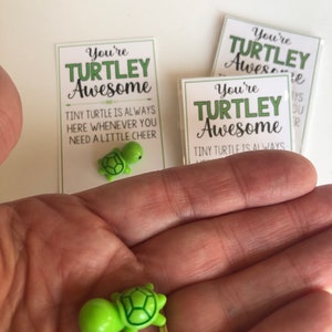 You're TURTLEY AWESOME - Tiny Turtle Good Luck Charm, Lucky Charm ...
