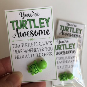 You're TURTLEY AWESOME - Tiny Turtle Good Luck Charm, Lucky Charm ...