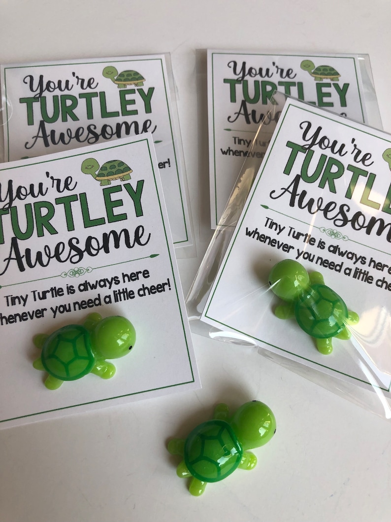 You're TURTLEY AWESOME - Tiny Turtle Good Luck Charm, Lucky Charm ...