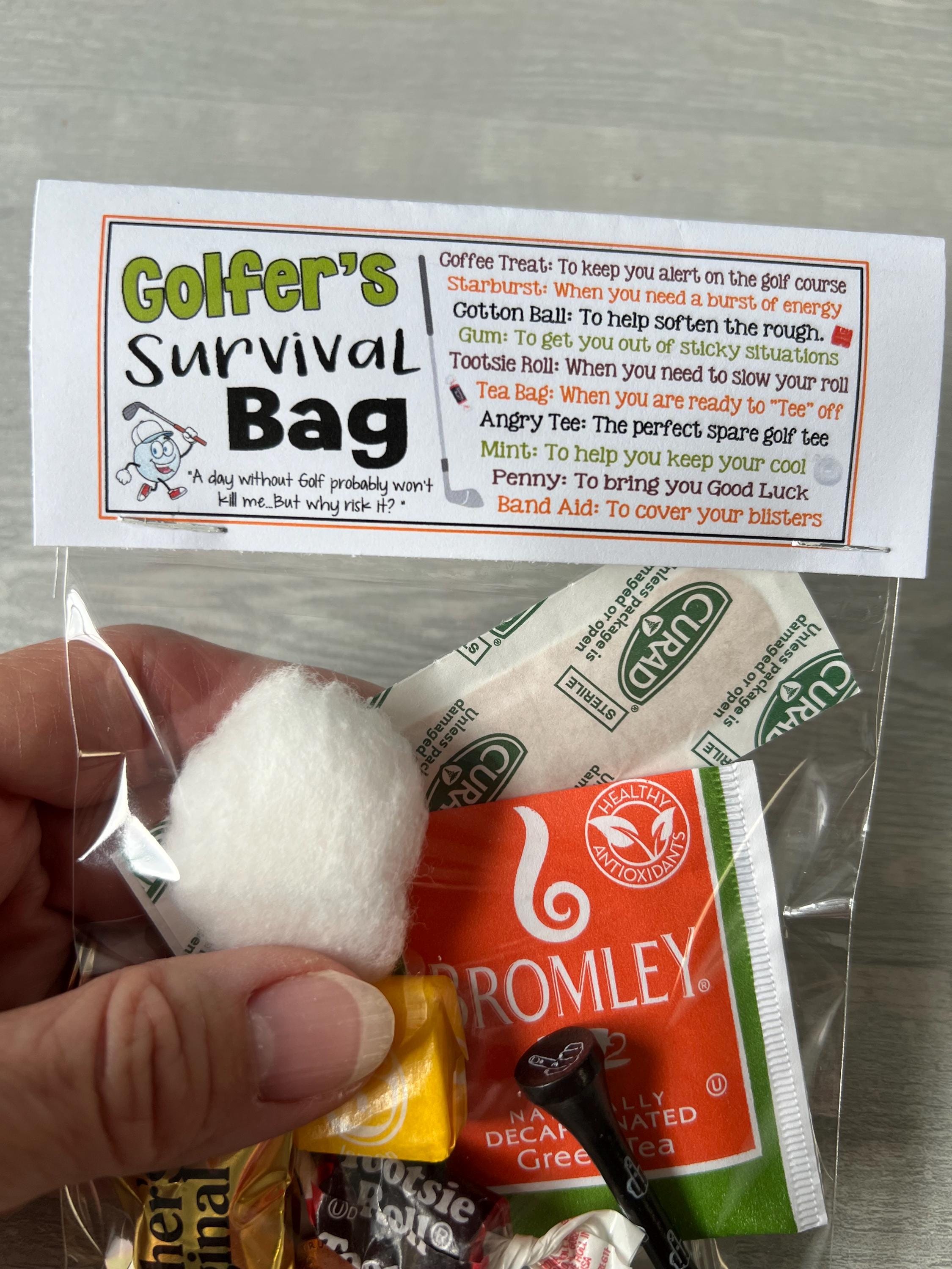 GOLFER'S Survival Bag -golfing Goody Bag, Friends, Golf Tournament ...
