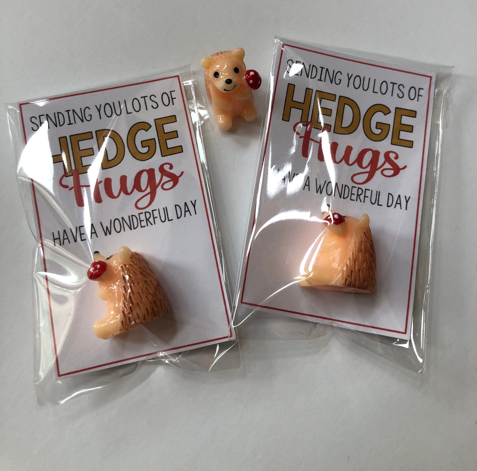 Sending You Lots of HEDGE HUGS - Tiny Hedgehog Good Luck Charm, Lucky ...