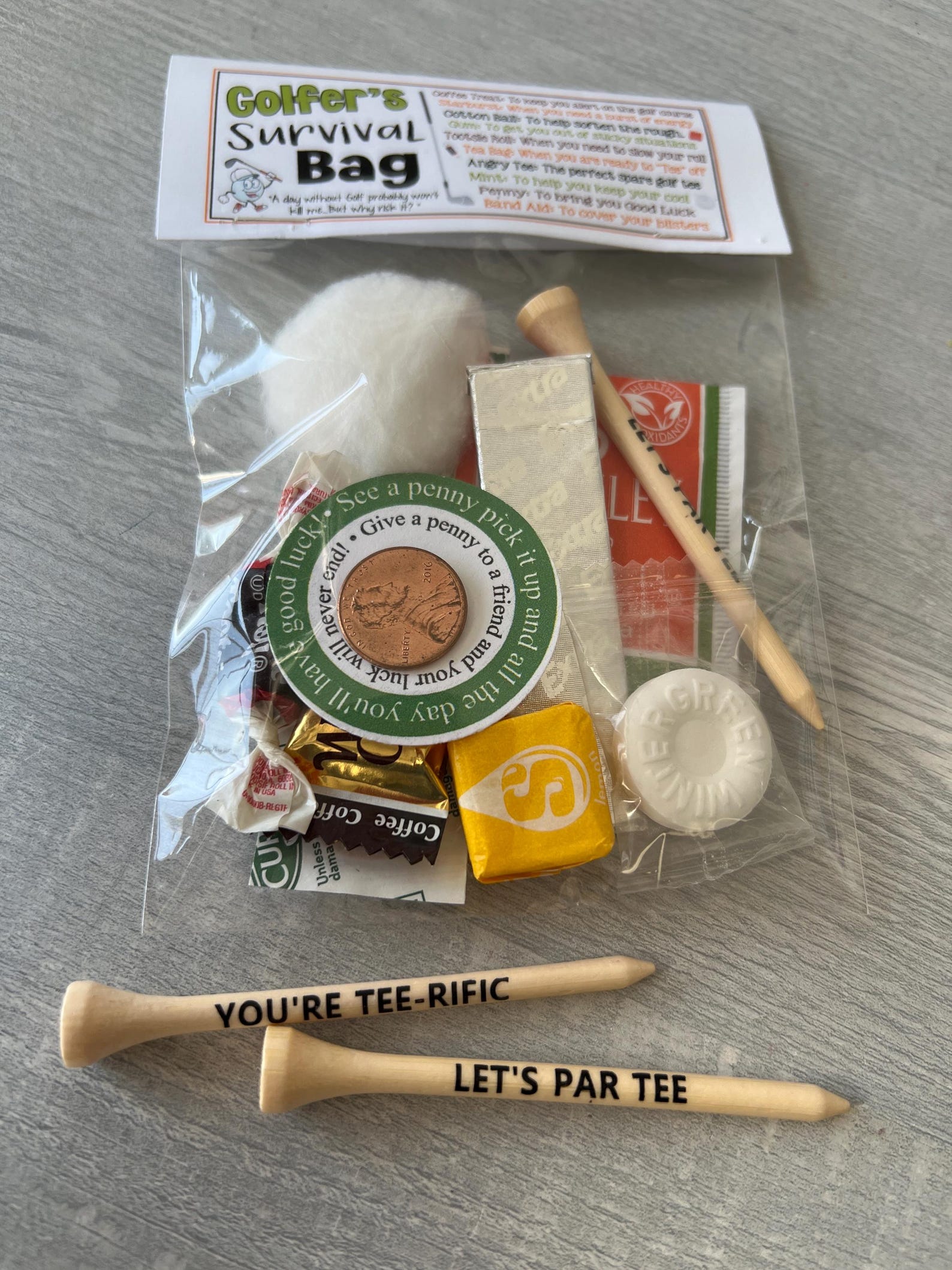 GOLFER'S Survival Bag -golfing Goody Bag, Friends, Golf Tournament ...