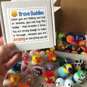 BRAVE BUDDIES -box Filled With Critter Poms and Cute Poem Teacher ...