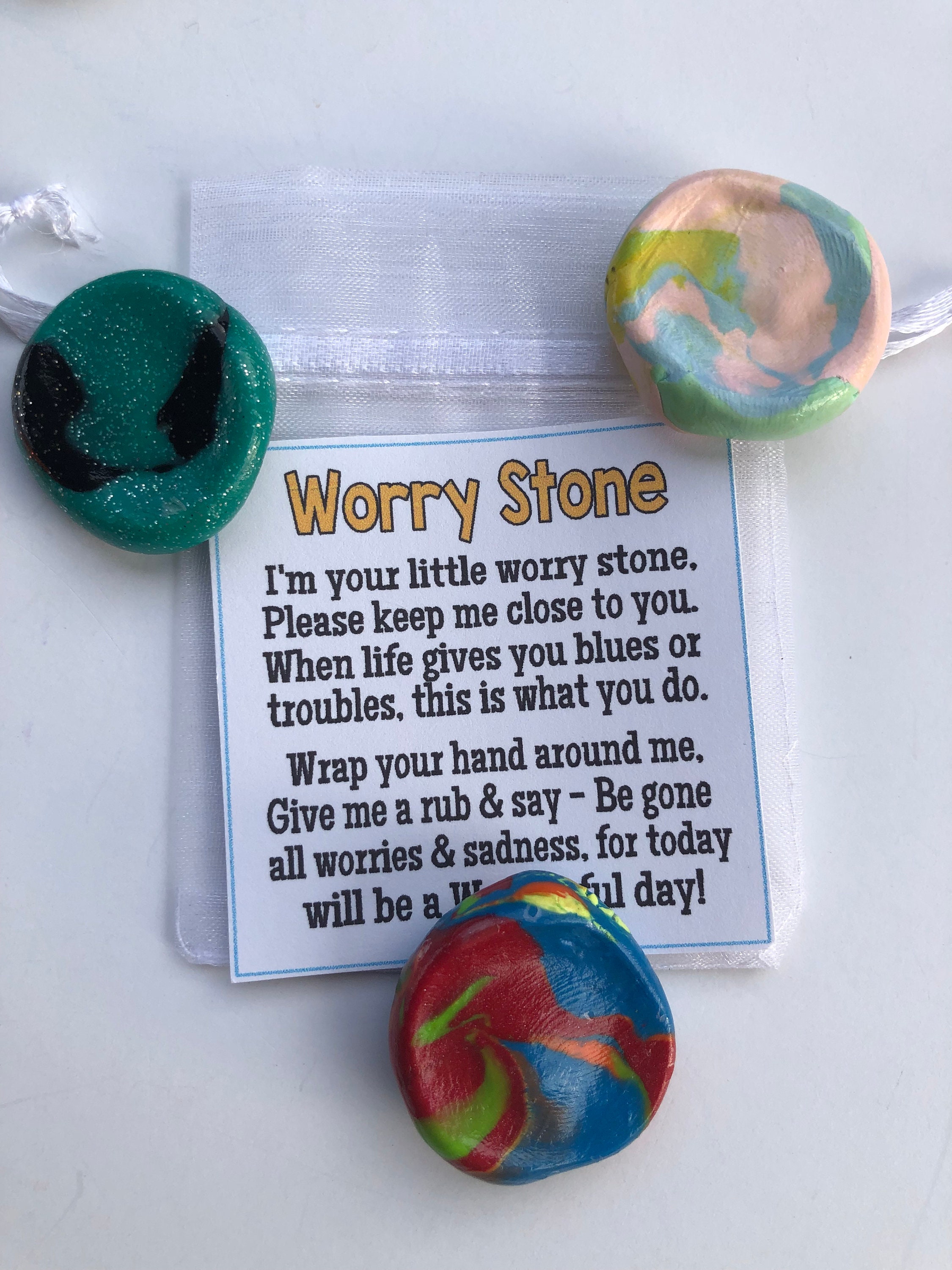 Worry Stone Great for Kids With Anxiety Sensory Stress - Etsy UK