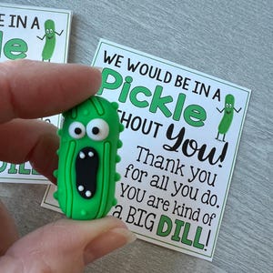 We Would Be in a PICKLE Without YOU! , Cute Mini Good Luck Charm, Sweet ...