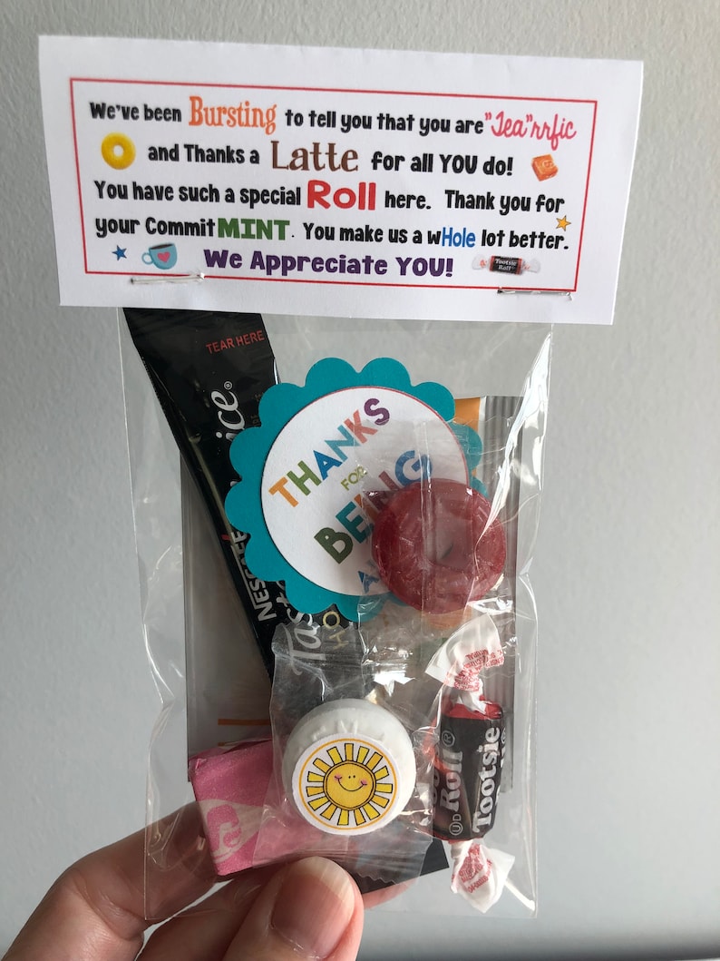 We APPRECIATE YOU Candy Poem Thank You Bag Sweet Thoughts - Etsy