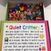 QUIET CRITTERS XL Rainbow Box Filled With Poem & Poms Teacher Resource ...