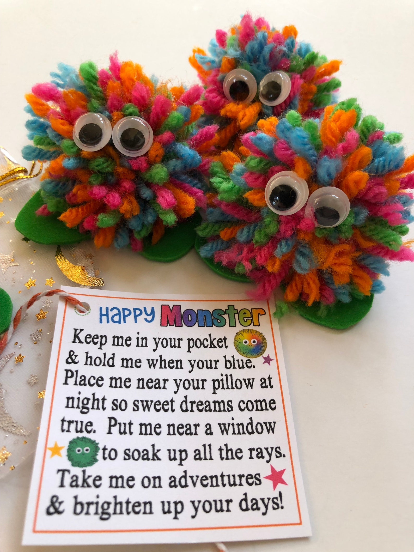 HAPPY MONSTER Sweet Thoughts Gift Bag Kids Children - Etsy
