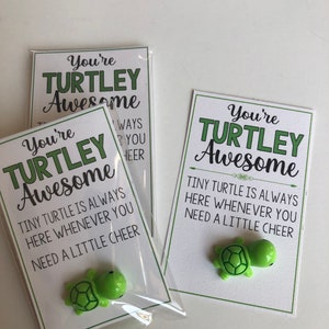 You're TURTLEY AWESOME Tiny Turtle Good Luck Charm - Etsy